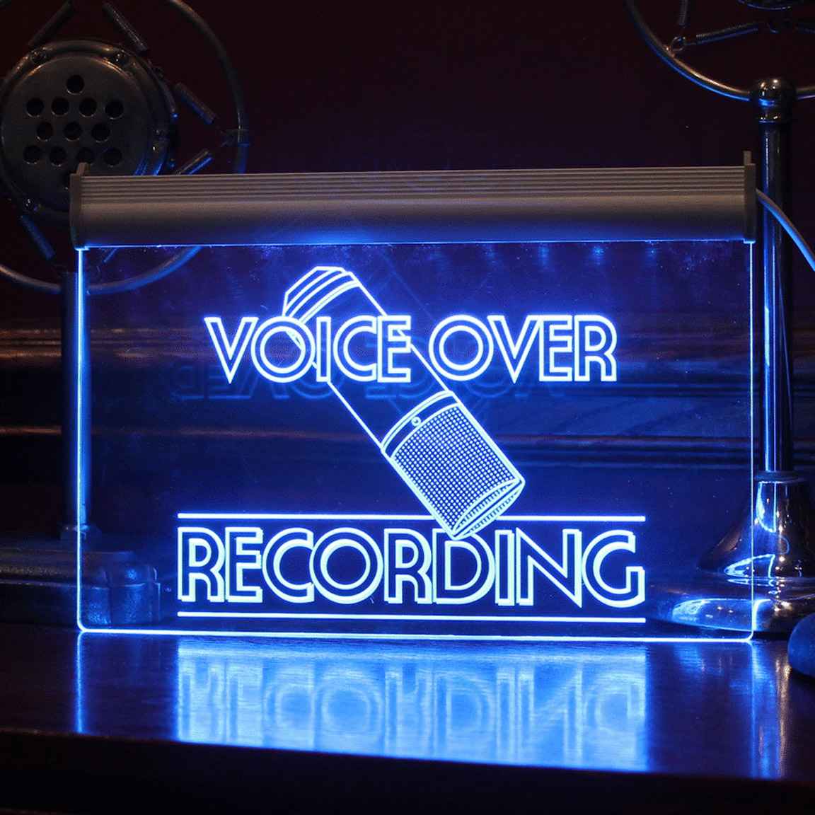 Multi-Color LED Voice Over Recording Sign w/ Remote Control